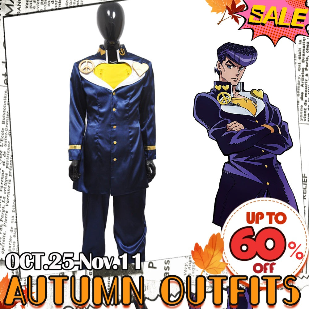 【In Stock】Anime JoJo's Bizarre Adventure Cosplay Higashikata Josuke Co ...